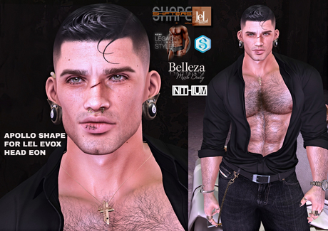 Second Life Marketplace - [SHAPEshifters] APOLLO SHAPE FOR LEL EVOX EON ...
